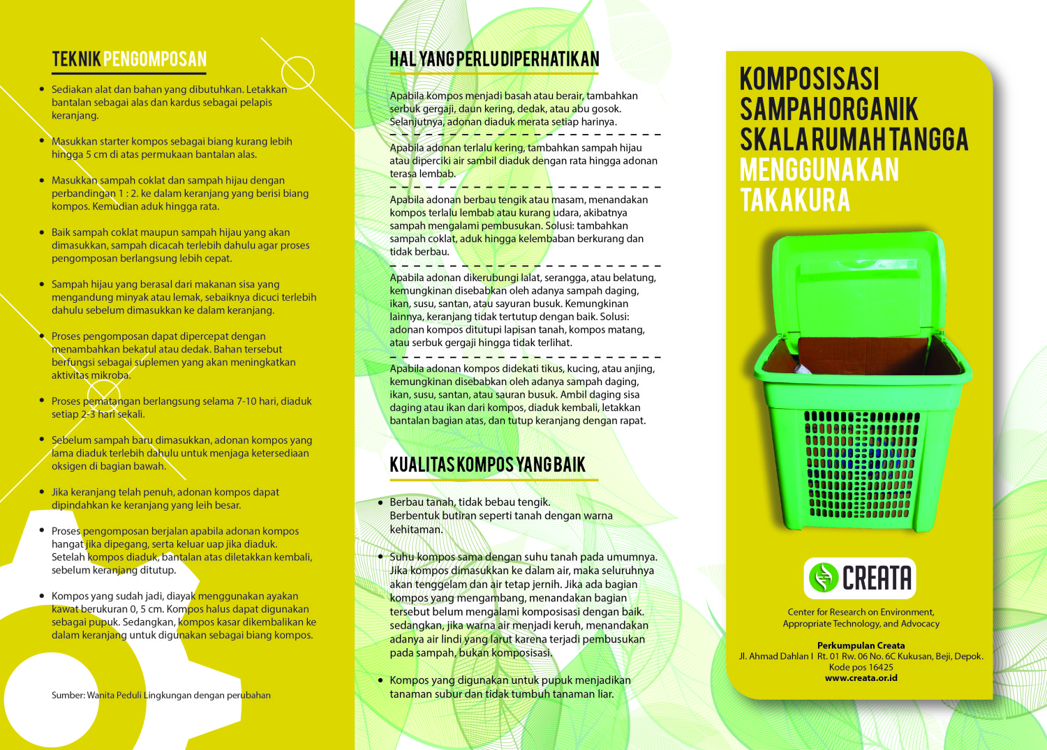 Membuat Kompos dengan Metode Takakura – Official Website Creata